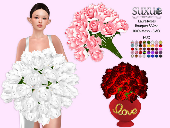 Second Life Marketplace - SuXue - Rose Bouquet